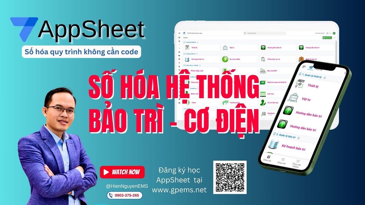 Khóa học Số Hóa Quy Trình Bảo Trì - Cơ Điện (AppSheet K2409) - CÔNG TY TNHH GIẢI PHÁP SỐ EMS ...
